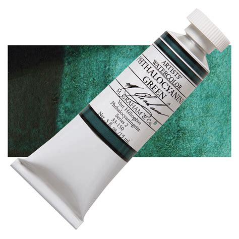 M Graham Artists Watercolor Phthalo Green 15 Ml Tube Blick Art