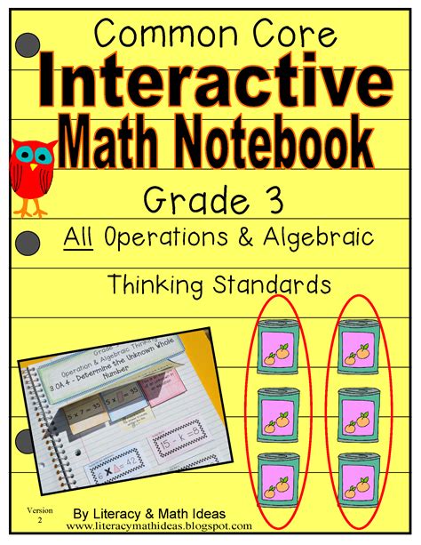 Grade 3 Common Core Interactive Notebook Operations And Algebraic Thin