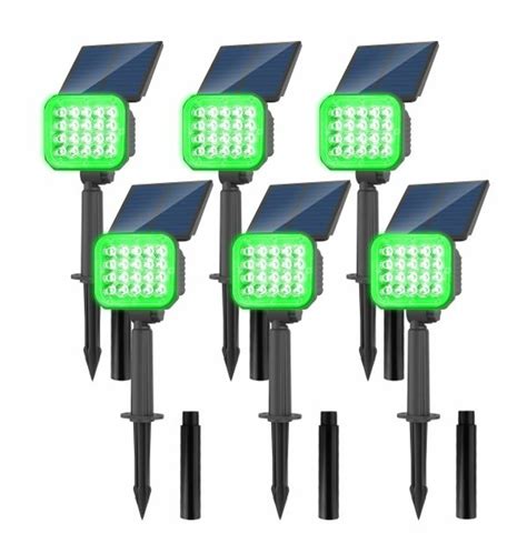 야외 태양광 Led 조명 정원용 슈퍼 브라이트 녹색 잔디 조명 밝기 조절 가능 태양광 스포트라이트 티몬