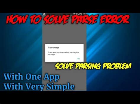 How To Fix The Parse Error Parsing Problem In Any Android 100