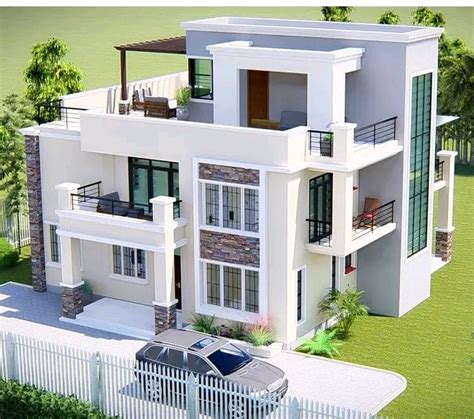 Massionette Br House Designs In Kenya Flat Roof With A Pent House