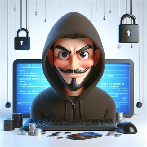Premium Photo Coding Mischief 3d Illustration Featuring A Hacker Premium Photo Coding Mischief 3d Illustration Featuring A Hacker
