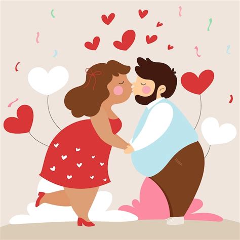 Premium Vector Flat Illustration For Valentines Day