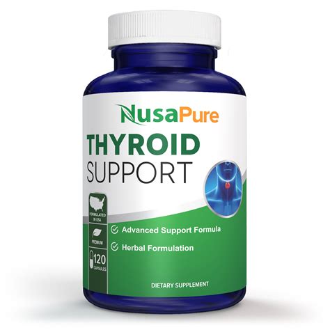Thyroid Support 120 Caps With Ashwaganda Iodine Zinc T3 Supplement