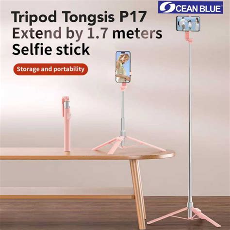 Jual Tongsis Tripod Bluetooth Remote Selfie Stick Standholder Hp P17