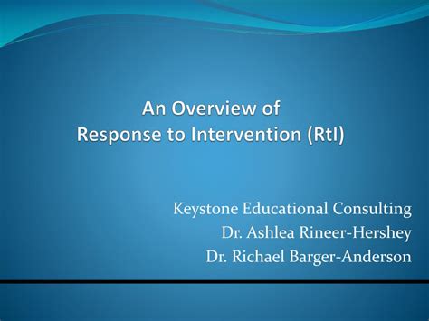 Ppt An Overview Of Response To Intervention Rti Powerpoint