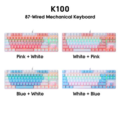 BAJEAL K Keys Wired Gaming Mechanical Keyboa Grandado