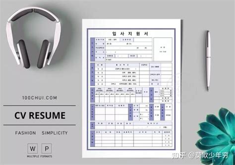 韩国简历表模板 知乎