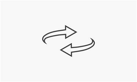 Line Icon Cycle Arrow Isolated On White Background Vector Art At Vecteezy