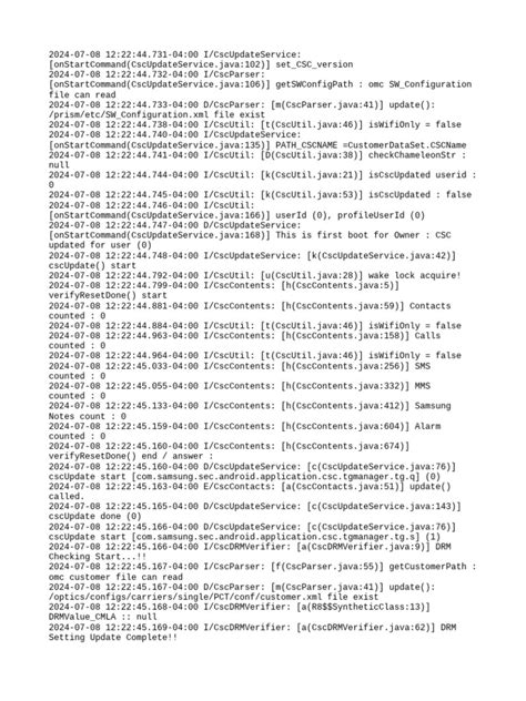 csc update log pdf
