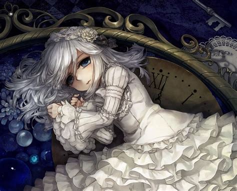 Sad Anime Girls With White Hair Sad White Hair And Anime Girl Anime