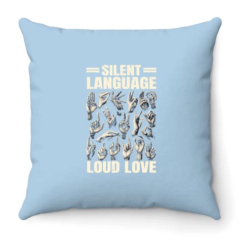 Asl Interpreter Deaf Asl Teacher American Sign Language Throw Pillows