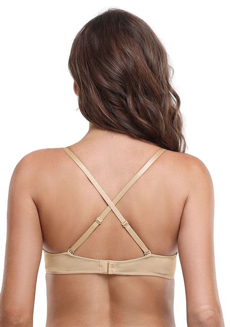Hsia Deep U Plunge Push Up Low Back Wireless Bra
