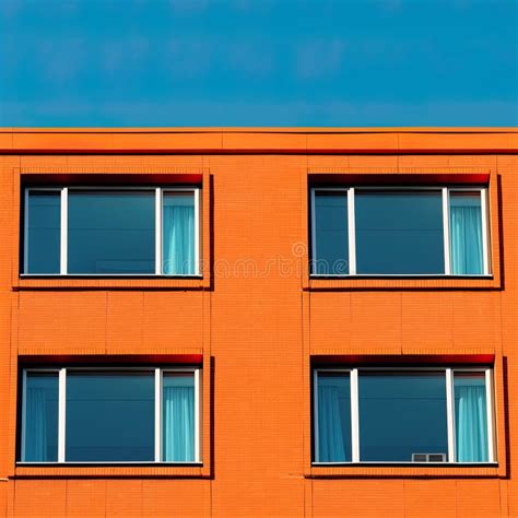 Modern Architecture Through A Minimalistic Photo Of A Building Stock Illustration