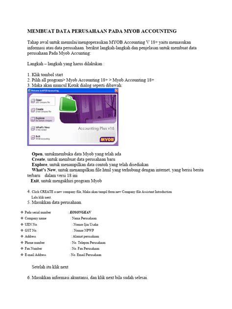 Membuat Data Perusahaan Pada Myob Accounting Pdf