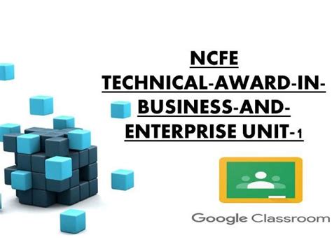 Ncfe Level 1 2 Technical Award In Business Enterprise Unit 1 Multiple