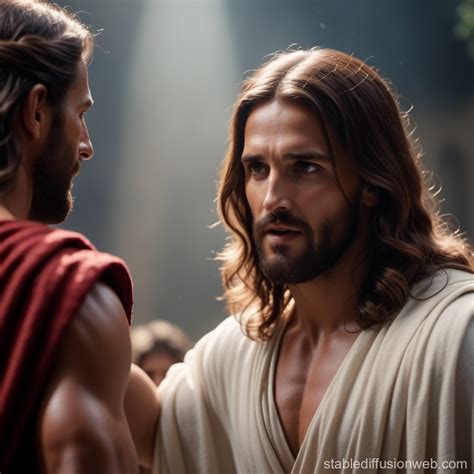 Jesus Vs Devil Battle Stable Diffusion Online