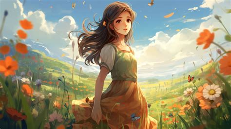 站在山坡草地上仰望地球的小孩插画图片素材下载 jpg格式 熊猫办公
