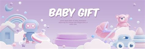 파란색과 분홍색의 어린이 장난감이 있는 포스터입니다 3d 벡터 0명에 대한 스톡 벡터 아트 및 기타 이미지 0명 3차원 형태 개념 Istock