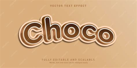 Premium Vector Choco Fully Editable Font Effect