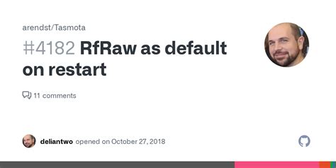 Rfraw As Default On Restart · Issue 4182 · Arendsttasmota · Github