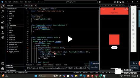 Flutter Appdevelopment Colortoggleapp Statefulapp Learningjourney Sanket Thopate