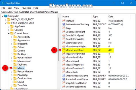 Change Mouse Hover Time In Windows 11 Windows 11 Forum