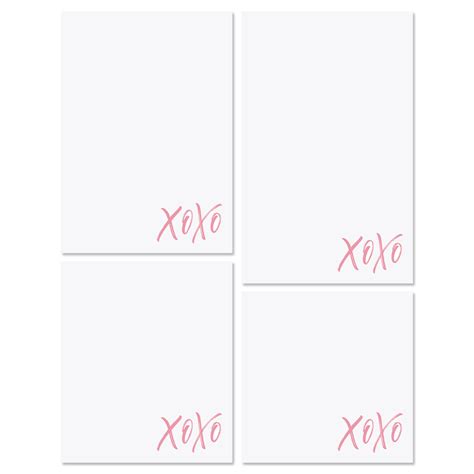 XOXO Personalized Notepad Set Blush Pink Ink Current Catalog