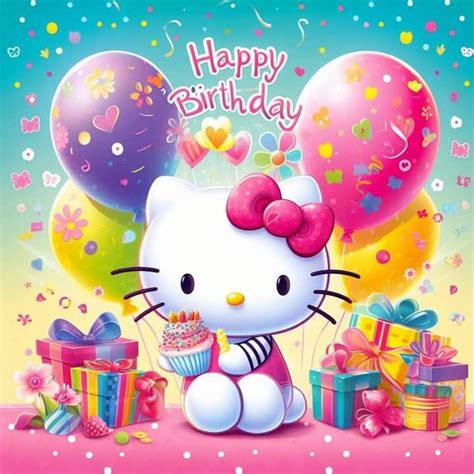 Pin By Linasanchez On Hello Kitty En 3d🎀 Hello Kitty Birthday Hello