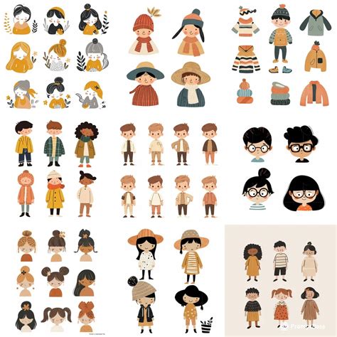 Joyful Characters Clipart Collections Midjourney Prompt Promptbase