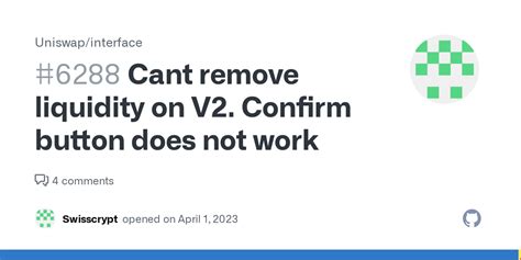 Cant Remove Liquidity On V2 Confirm Button Does Not Work · Issue 6288
