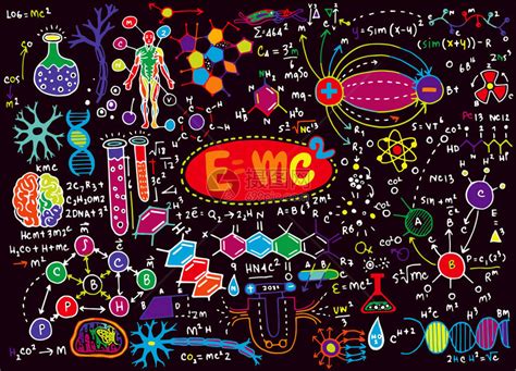 物理学和数学中科学公式和计算的矢量图解插画图片下载 正版图片402314755 摄图网