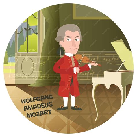Ilustración Vectorial De Dibujos Animados Divertidos De Wolfgang