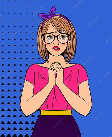 Pop Art Woman Crying