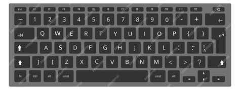 Premium Vector Computer Keyboard Black Template Typing Buttons View