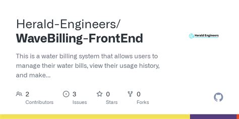 Github Herald Engineers Wavebilling Frontend This Is A Water Billing