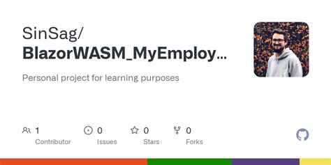 GitHub SinSag BlazorWASM MyEmployees Personal Project For Learning
