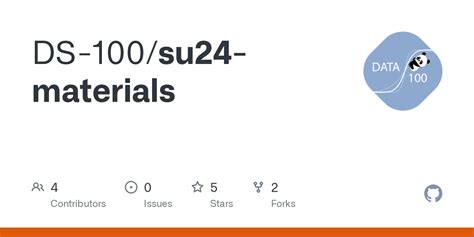 GitHub DS 100 Su24 Materials