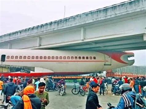 Viral Plane Gets Stuck Under Bridge In Bihar