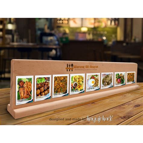 Jual Papan Menu Kayumenu Restorancafetempat Makan Shopee Indonesia