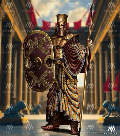 Achaemenids Iran Arte Antico Design Del Personaggio