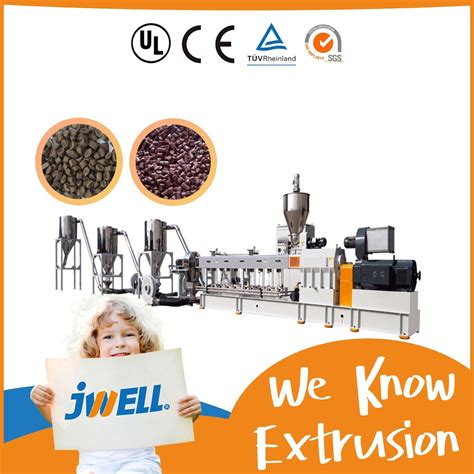Jwell Parallel Twin Screw Wpc Pelletizing Machine For Granulation Of