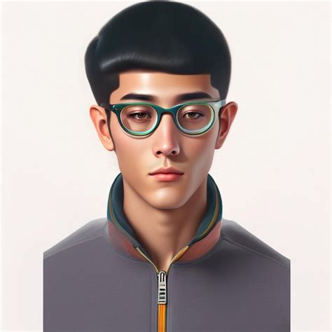 Premium Photo Image Of A Cartoon Styled Character With Glasses And