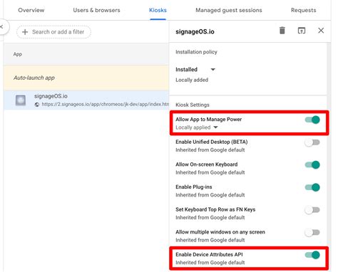 Google Chromeos Provisioning Signageos