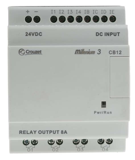 88970021 Crouzet Millenium 3 Series Logic Module 24 V Dc Supply Relay Output 8 Input