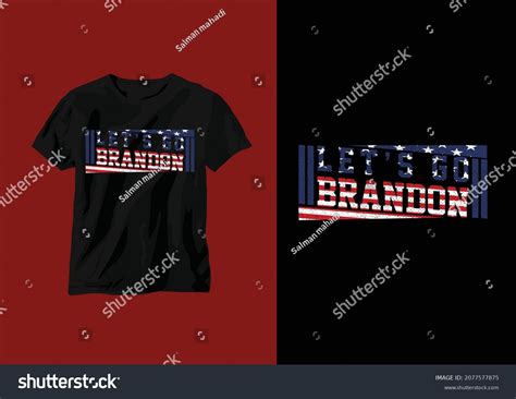 Lets Go Brandon Tshirt Design Usa Stock Vector Royalty Free