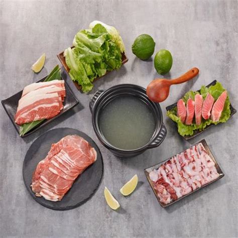 【華得水產】媽媽最愛海陸6件火鍋組牛五花250g豬肉250g透抽切片300g 鮪魚肚 300g鱸魚高湯300g2包鱈魚
