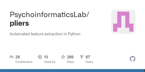 Github Psychoinformaticslabpliers Automated Feature Extraction In