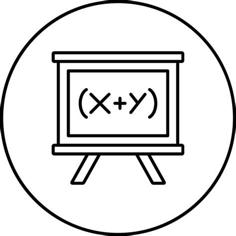 대수학 아이콘 프리미엄 벡터