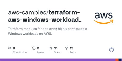 GitHub Aws Samples Terraform Aws Windows Workloads On Aws Terraform Modules For Deploying
